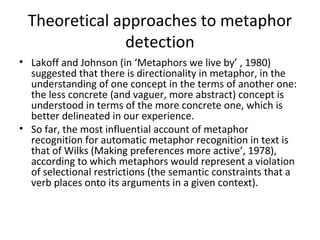 Metaphor detection | PPT