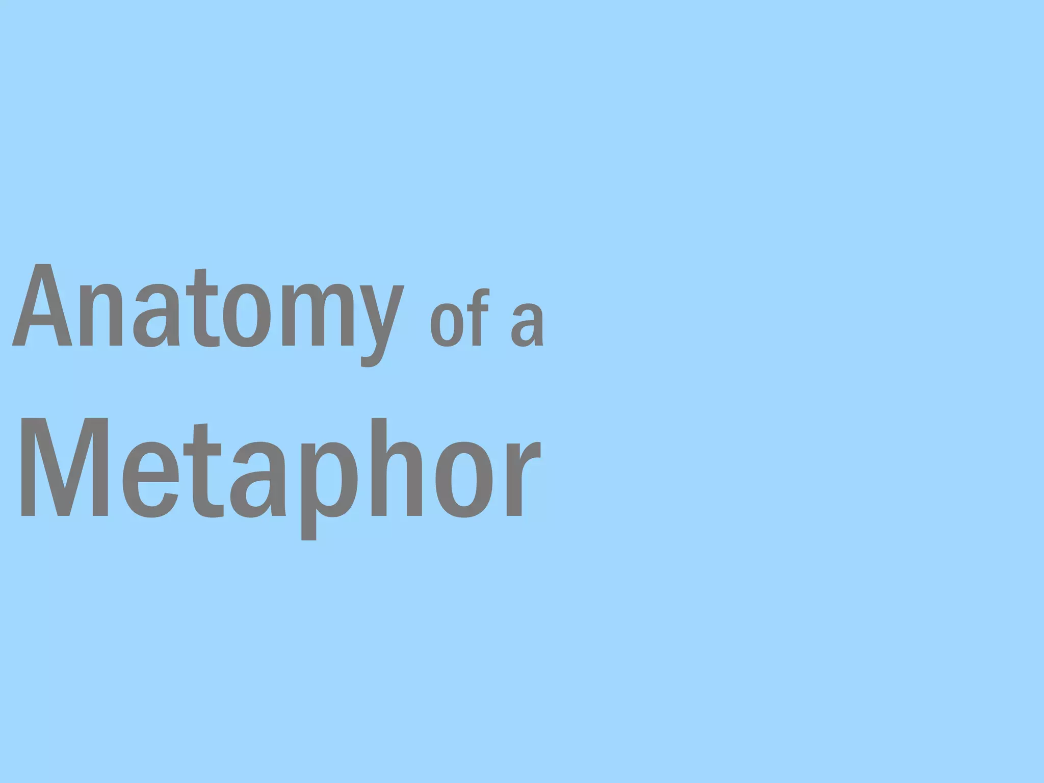 Anatomy of Metaphor | PPT
