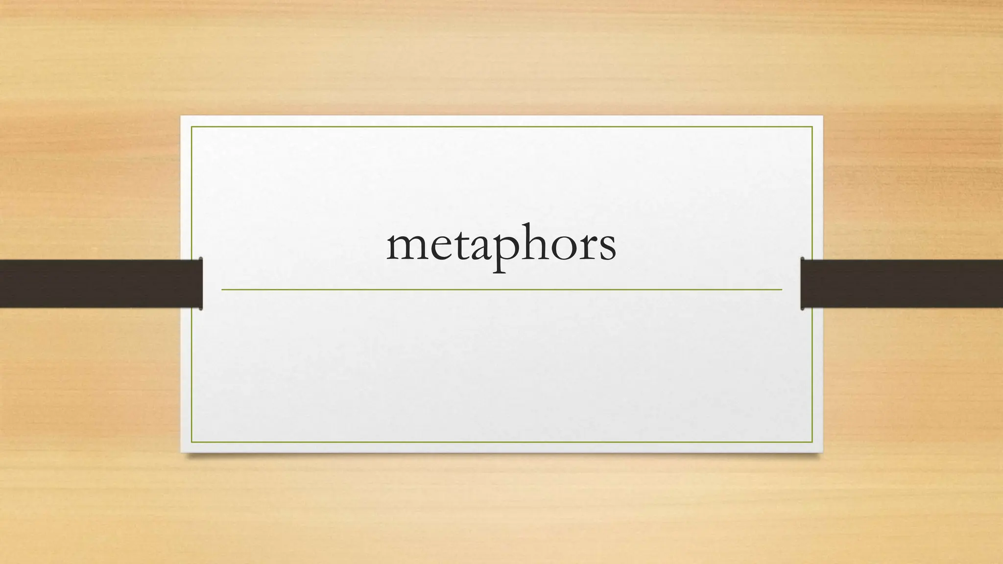 Commonly used English metaphors with pictures | PPTX