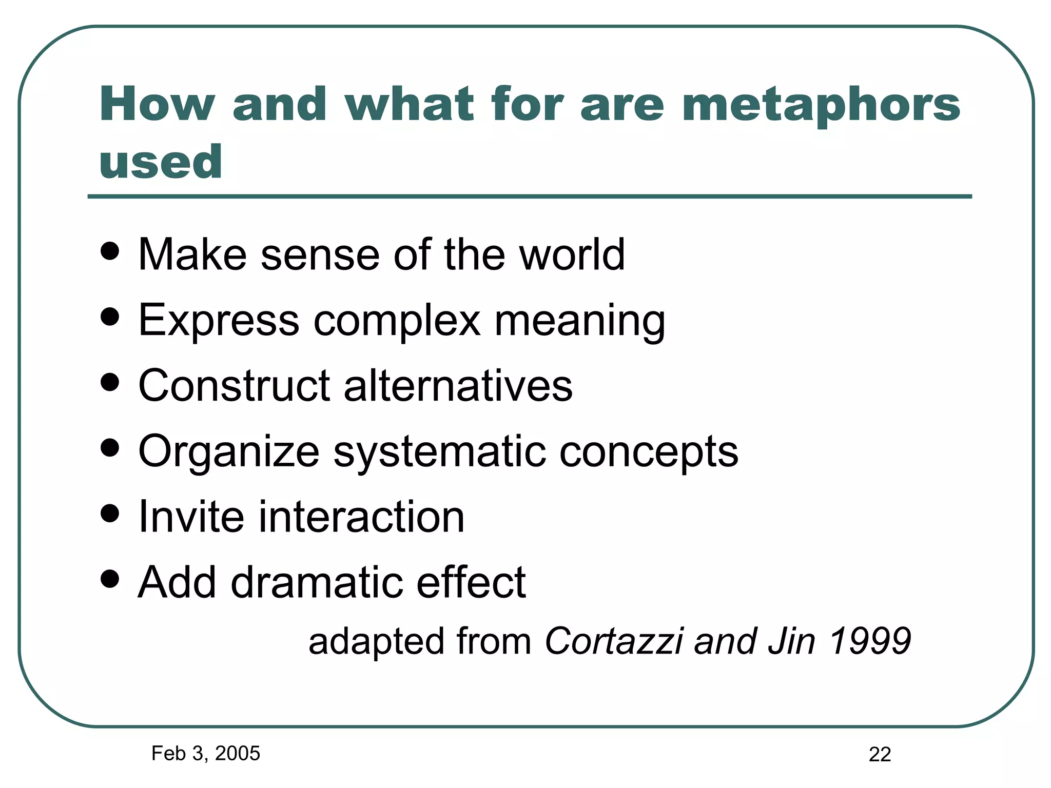Metaphors in education | PPT