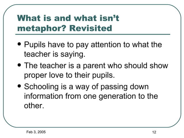 Metaphors in education | PPT