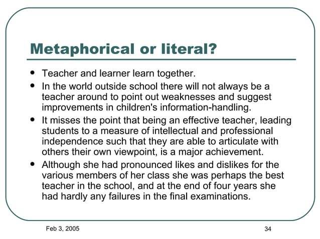 Metaphors in education | PPT