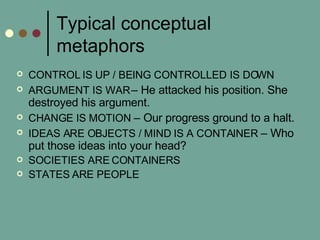 Metaphors of Containment and Causality | PPT