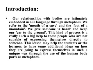 Metaphors of the body | PPT