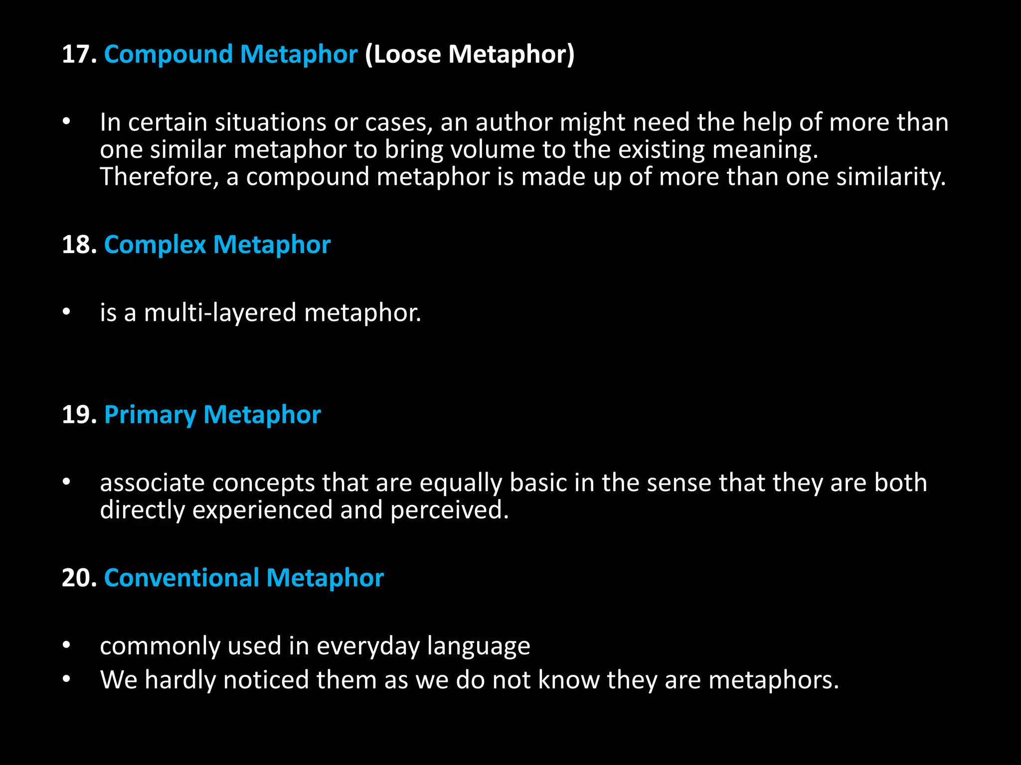 Metaphors presentation | PPTX