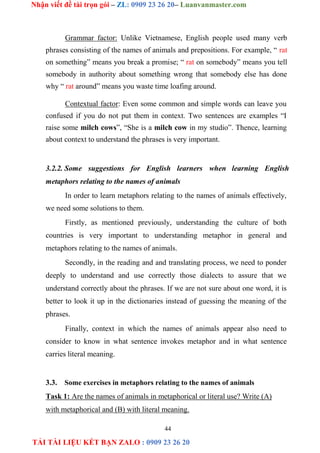 Metaphors Relating To The Names Of Animals In English And Vietnamese.doc