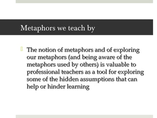 Metaphors we teach by | PPT | Resume Writing and Advice | Job Search