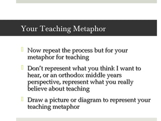 Metaphors we teach by | PPT | Resume Writing and Advice | Job Search