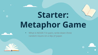 Metaphor vs Simile literature secondary and A level | PPT