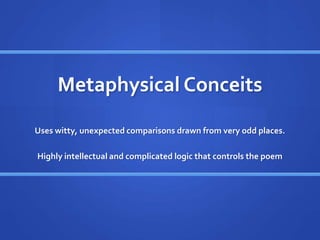 Metaphysical poetry | PPT