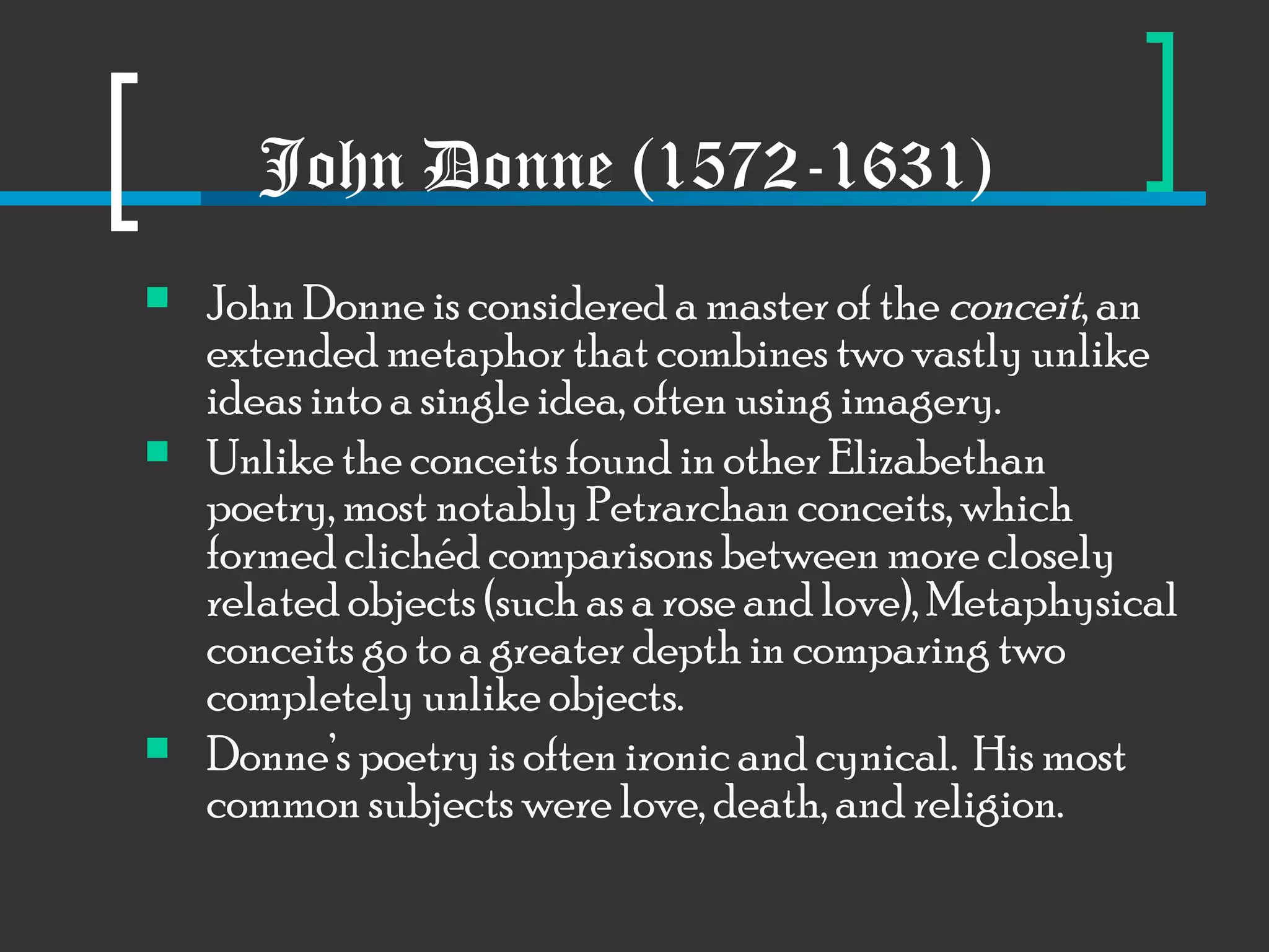 Metaphysical poetry | PPT