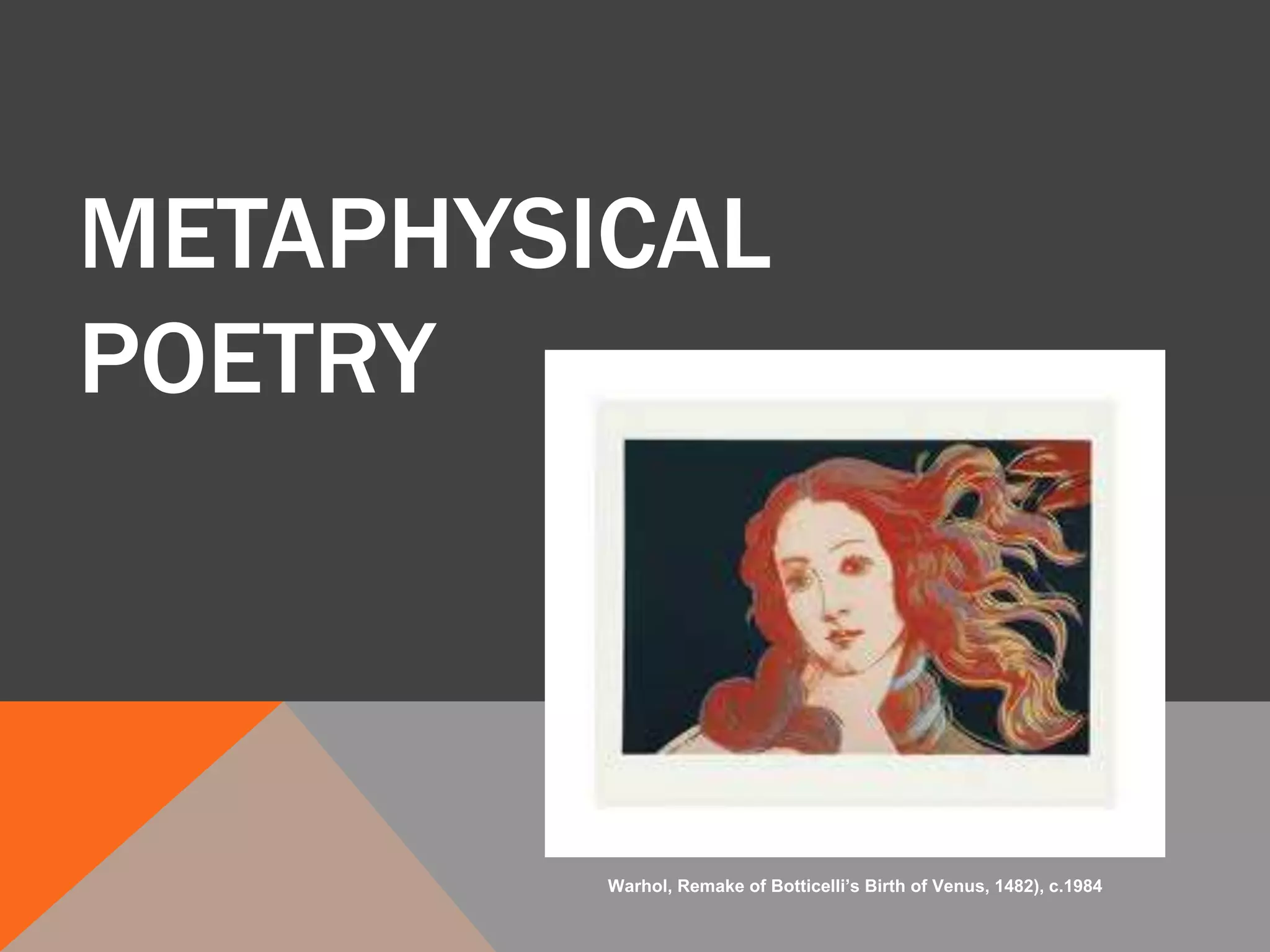 Metaphysical poetry | PPT