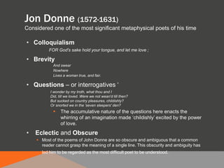 Metaphysical poetry | PPT