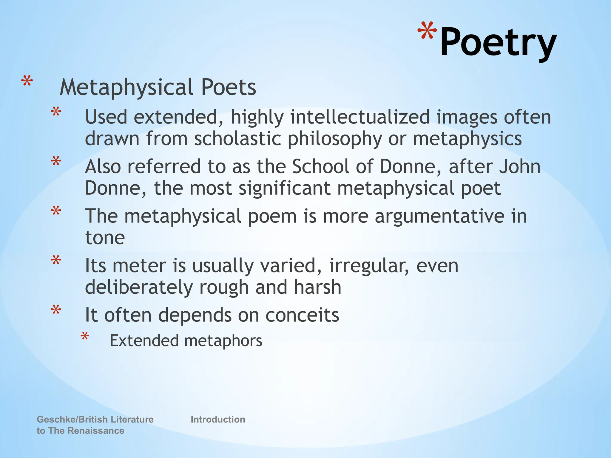 metaphysical_poetry about hostory of English | PPTX