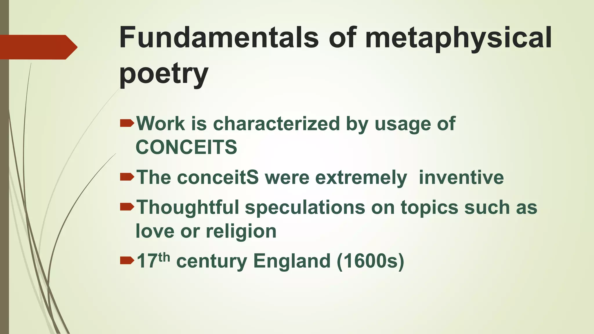 Metaphysical poetry | PPTX