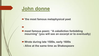 Metaphysical poetry | PPTX