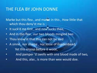 Metaphysical poetry flea | PPT