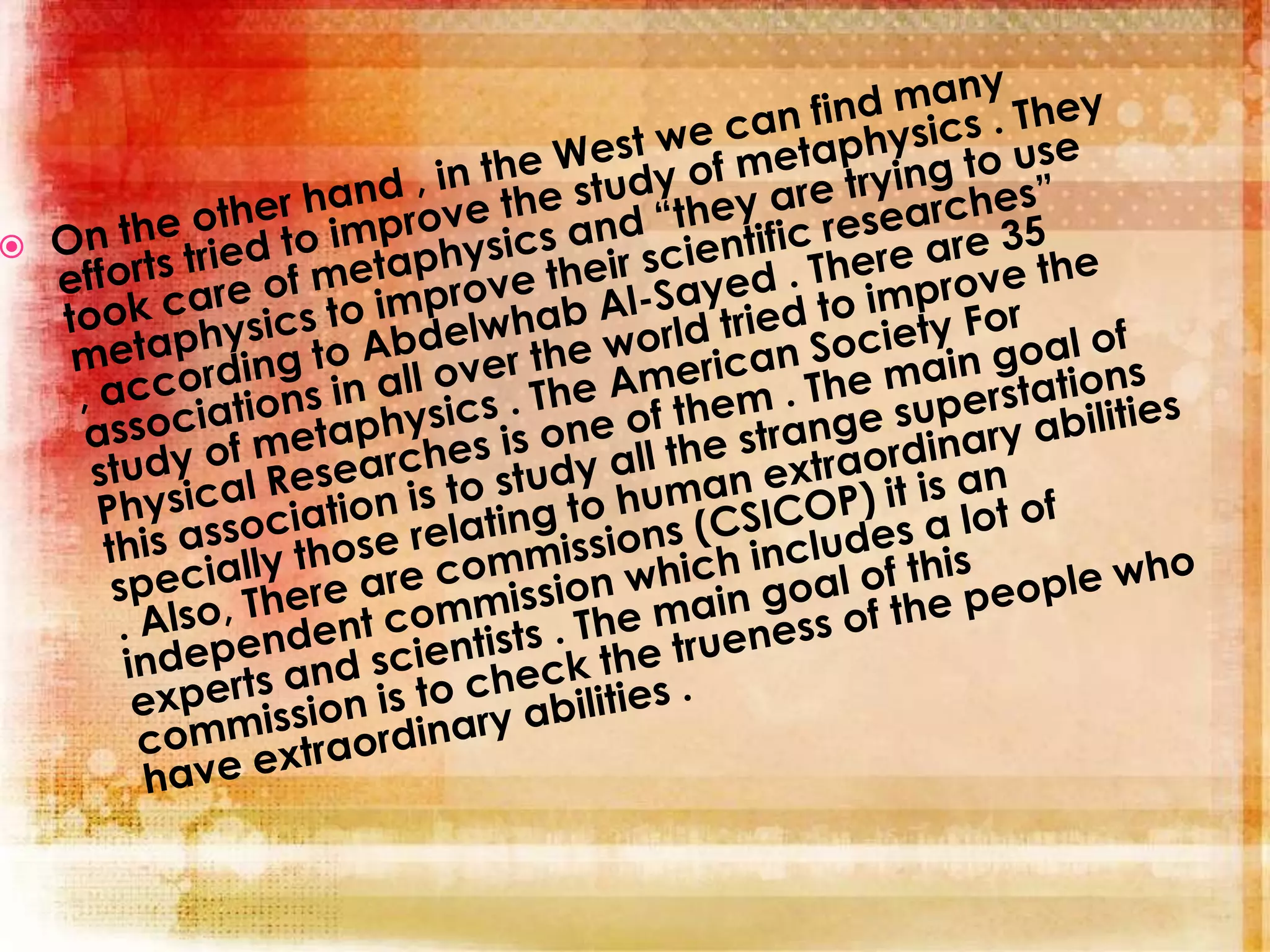 Metaphysics’ Secrets | PPTX