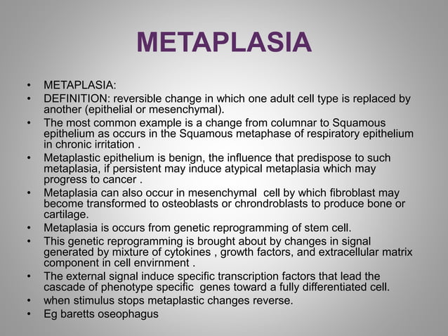 Metaplasia | PPTX