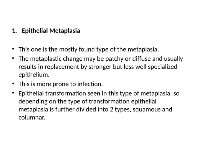 Metaplasia Pathology, Definition, Types, Causes and Examples | PPT