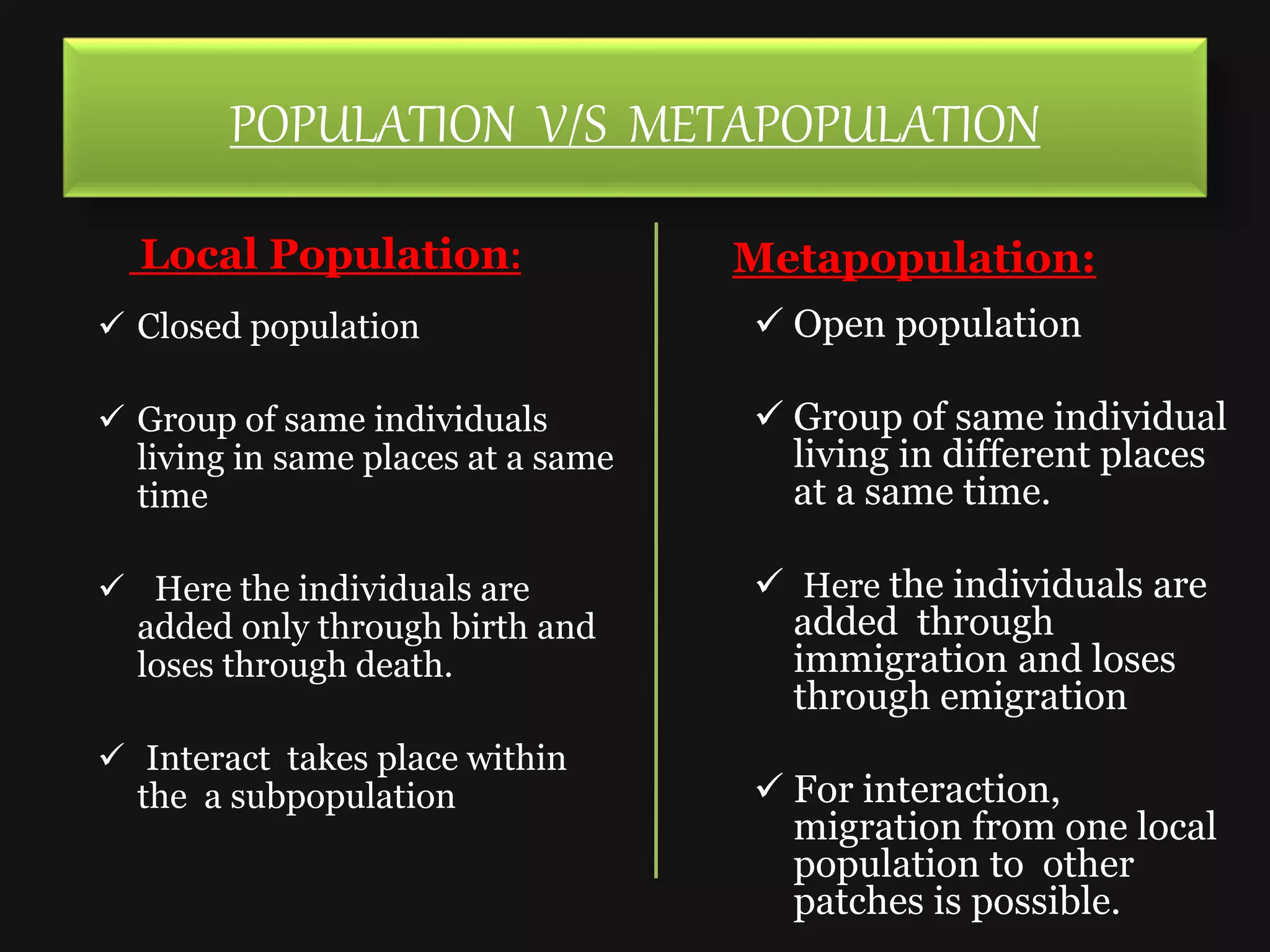 Metapopulation | PPTX