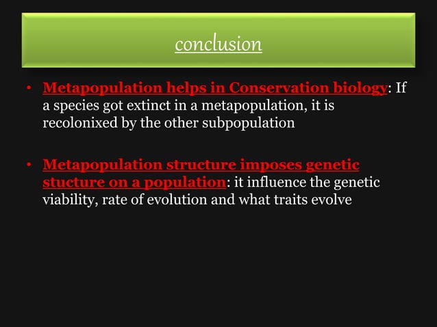 Metapopulation | PPTX