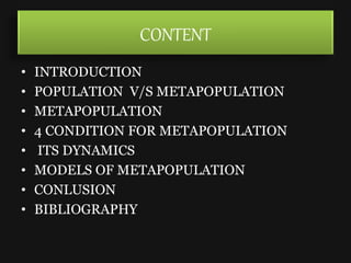 Metapopulation | PPTX