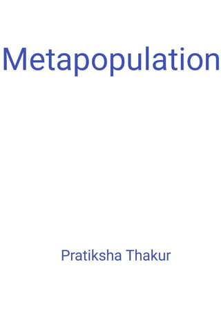Metapopulation | PDF