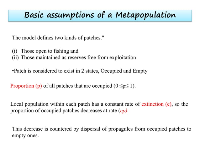 Metapopulation hina | PPTX