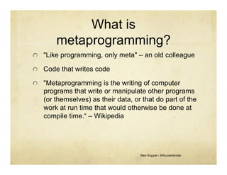 Metaprogramming | PDF