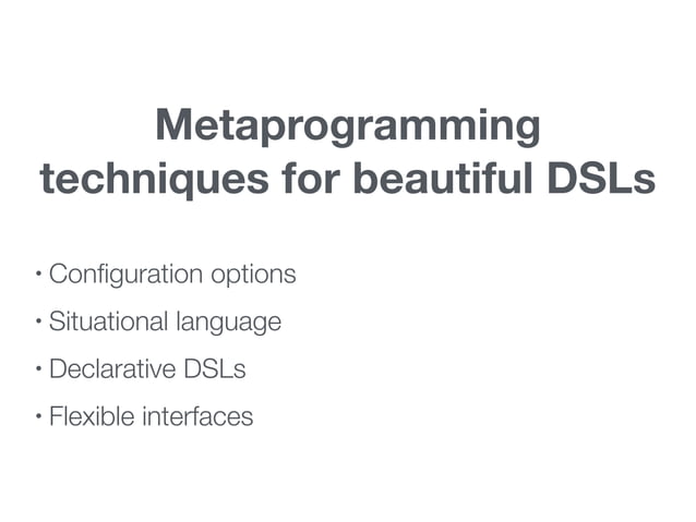 Metaprogramming patterns | PPT