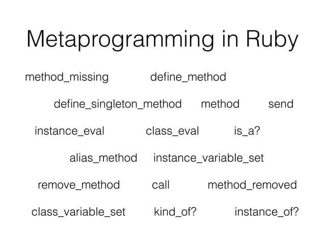 Metaprogramming | PPT