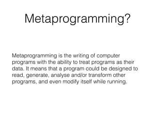 Metaprogramming | PDF