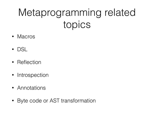 Metaprogramming | PPT | Free Download