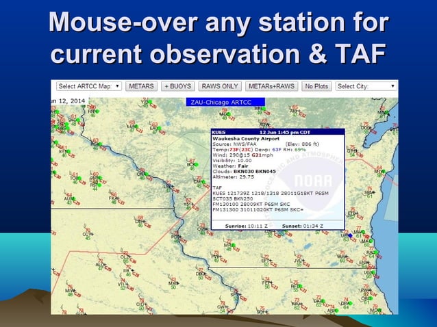 Cool Tools: Using the CWSU METAR Map | PPT