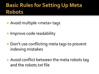 Basic Guide On Meta Robots | PPT