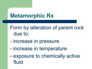 EASC 116 - Ch. 7 Metamorphic Rx | PPT