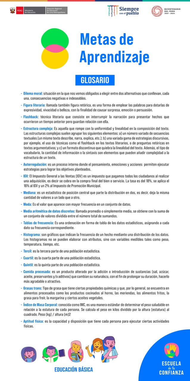 METAS DE APRENDIZAJE SECUNDARIA | PDF