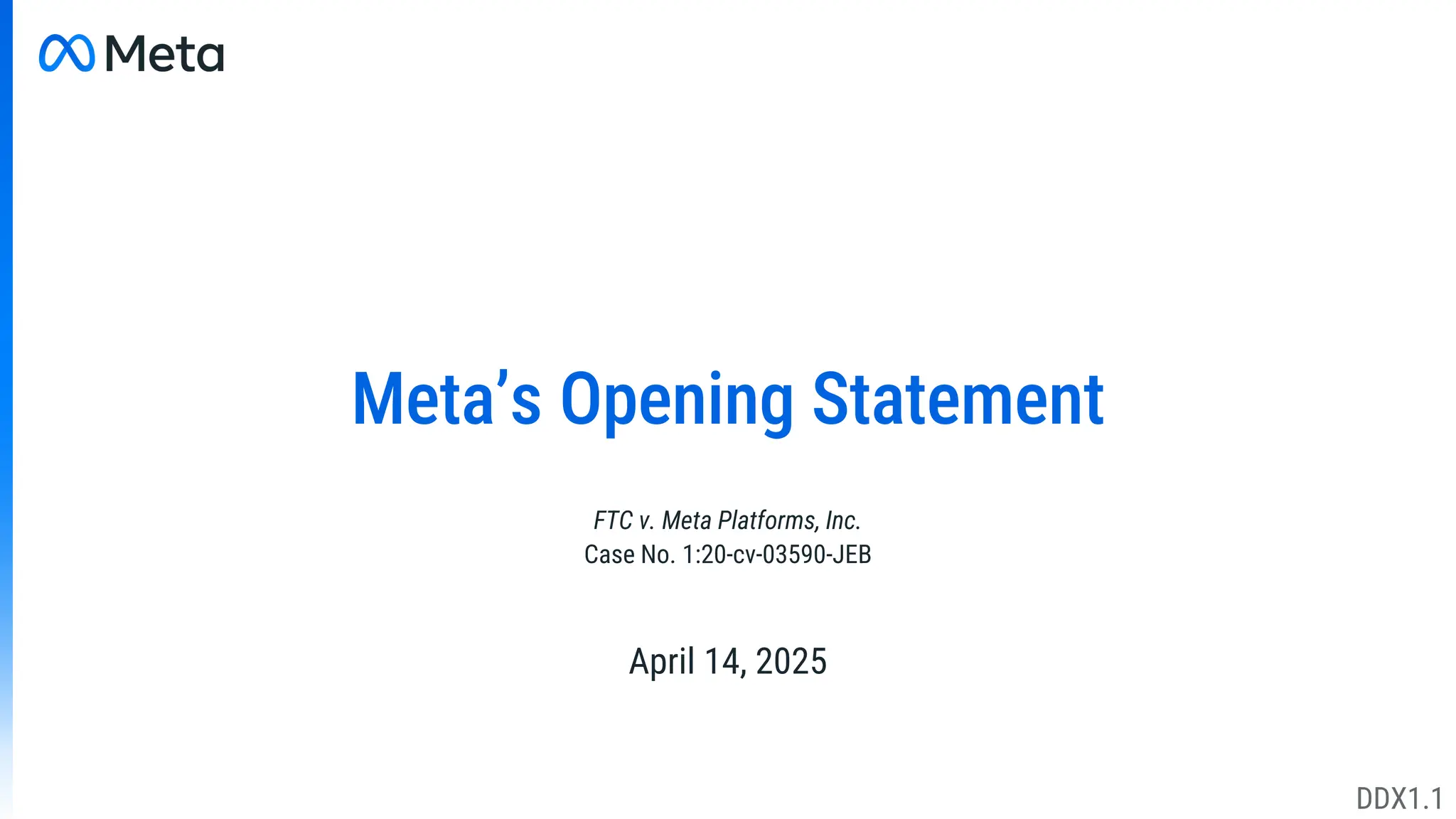 Meta's Opening Statement (FTC v. Meta Platforms, Inc.) | PDF