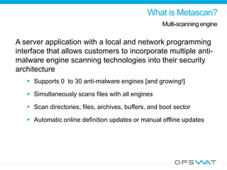 Metascan Multi-scanning Technology | PPTX
