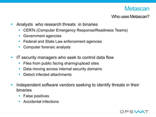 Metascan Multi-scanning Technology | PPTX