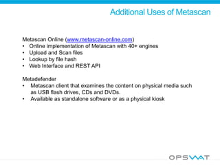 Metascan Multi-scanning Technology | PPTX
