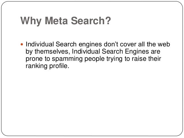 Meta search engine