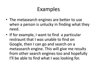 Metasearch engines | PPT