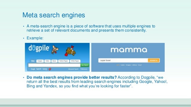 Meta Search Engines, what is it?