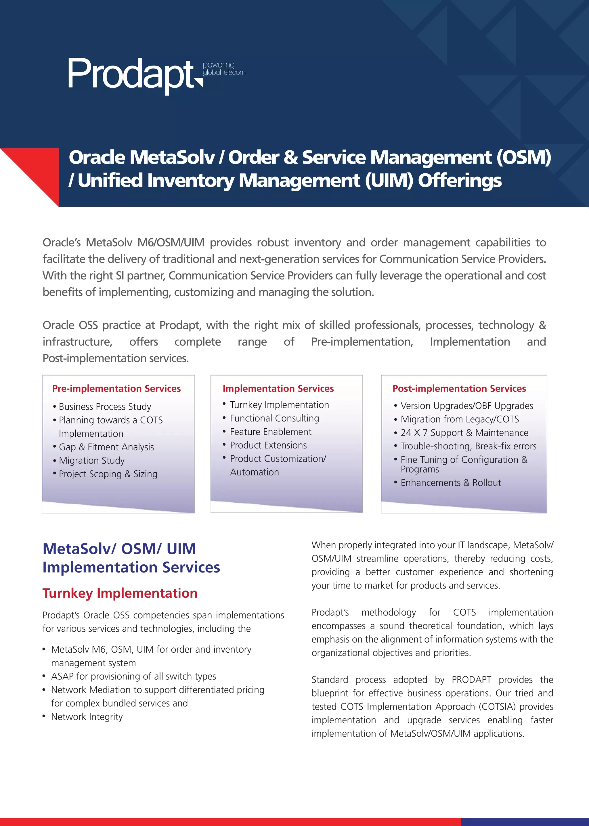 MetaSolv Implementation Services | PDF | Operating Systems | Computer ...