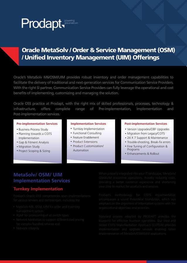 MetaSolv Implementation Services | PDF | Operating Systems | Computer ...
