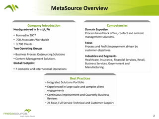 MetaSource BPO Solutions | PPTX