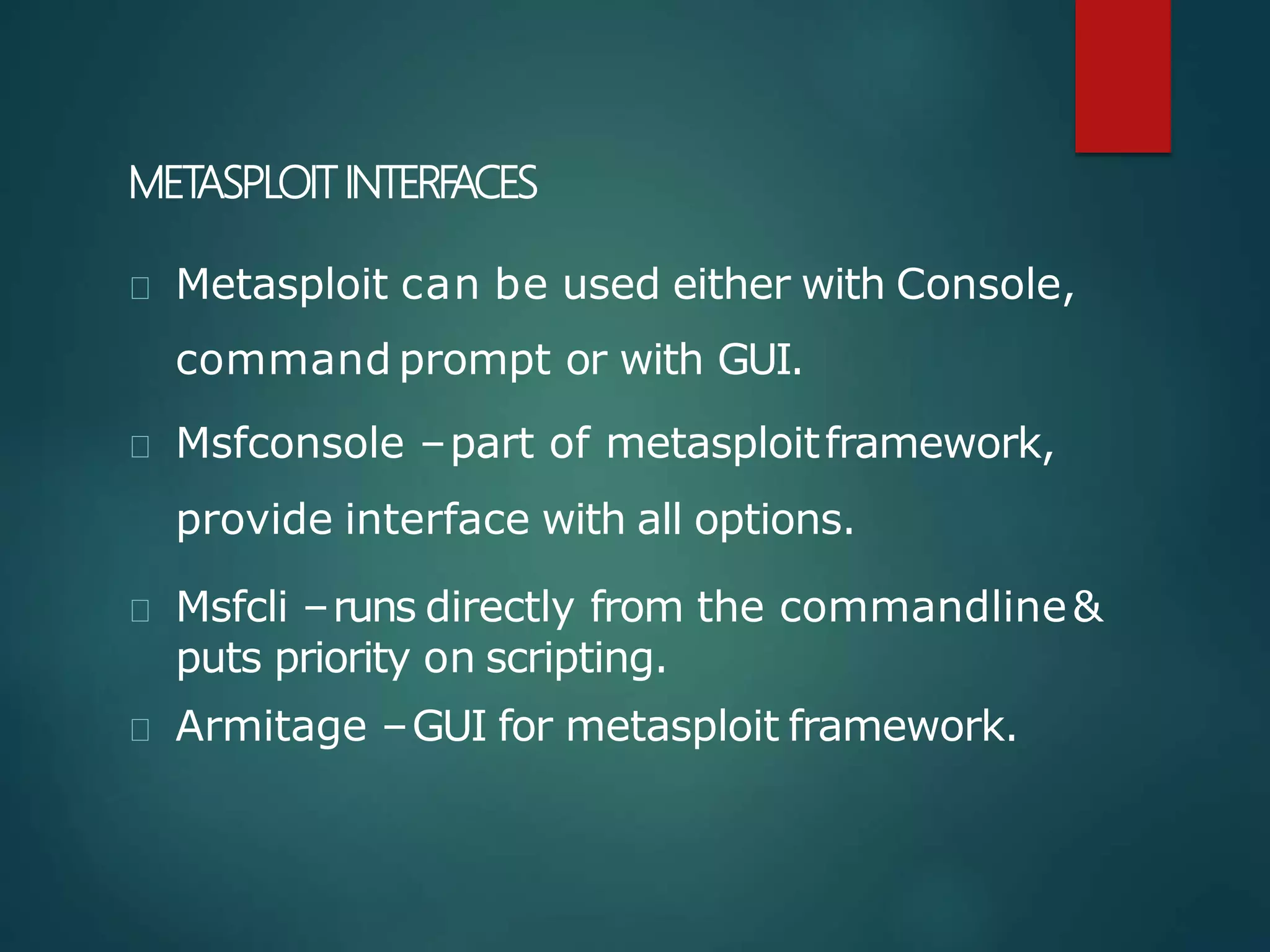 Metasploit | PPTX
