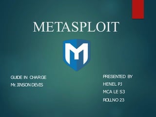 Metasploit seminar | PPTX